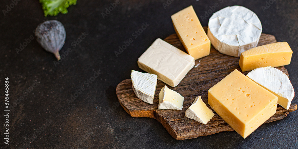 cheese assortment different types of hard and soft cheeses serving size ...