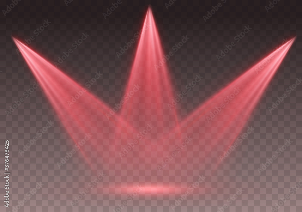 Red scanner or laser effect. Glowing stage light ray isolated on ...