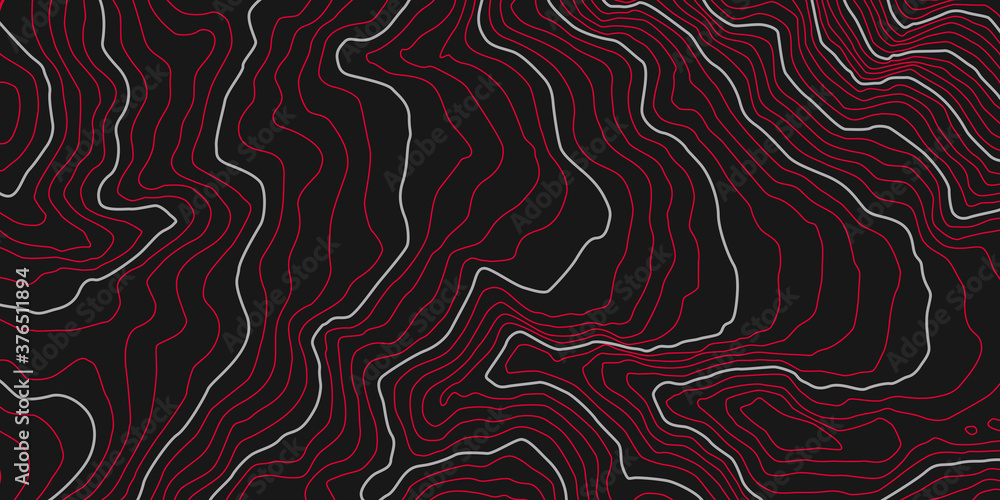 The stylized height map, topographic contour in lines. Concept of a ...