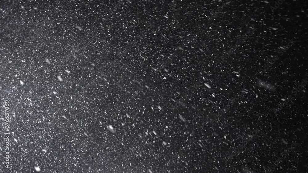 Vídeo do Stock: A dense heavy blizzard snowstorm VFX insert in slow ...