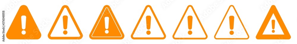 Exclamation Mark Triangle Icon Orange | Caution Sign | Warning ...