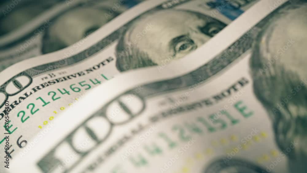 Counting of USD dollar bills. Finance and investment concept. Slow ...