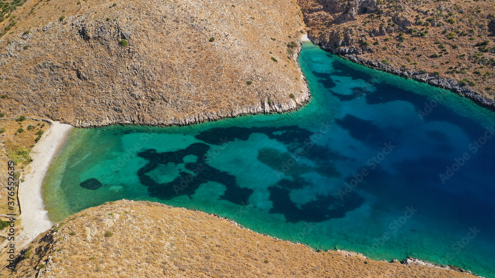 Aerial drone photo of secluded beaches unspoiled by tourism in Southern ...