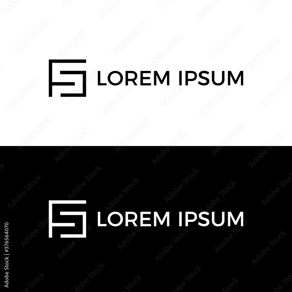 Letter FS logo. Letter SF logo. Stock Vector | Adobe Stock