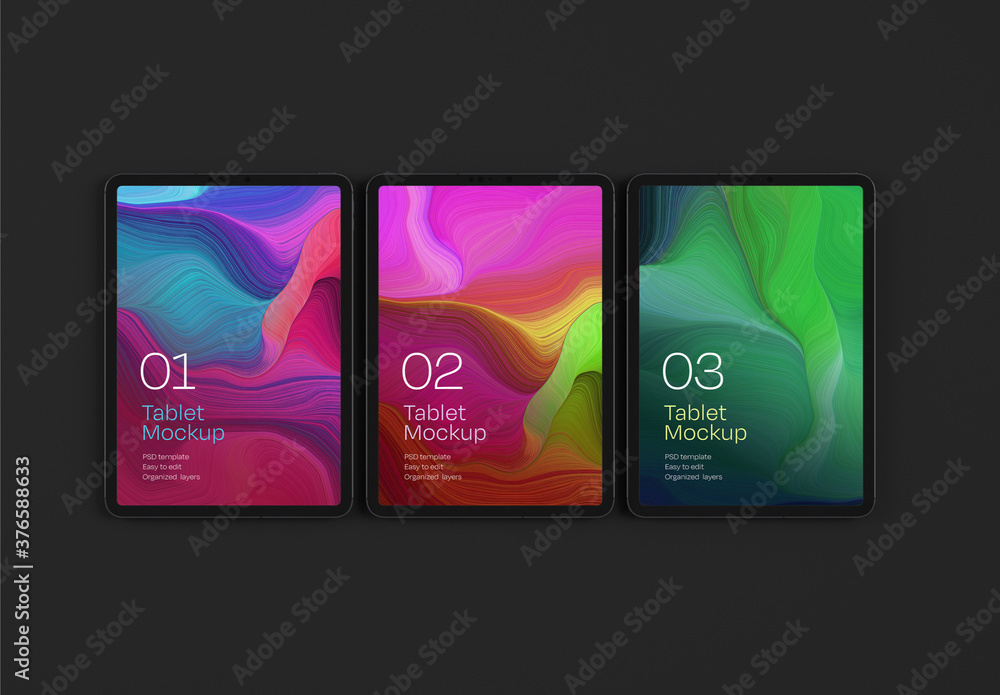 Tablet Mockup for App and Responsive Web Design Stock Template | Adobe ...