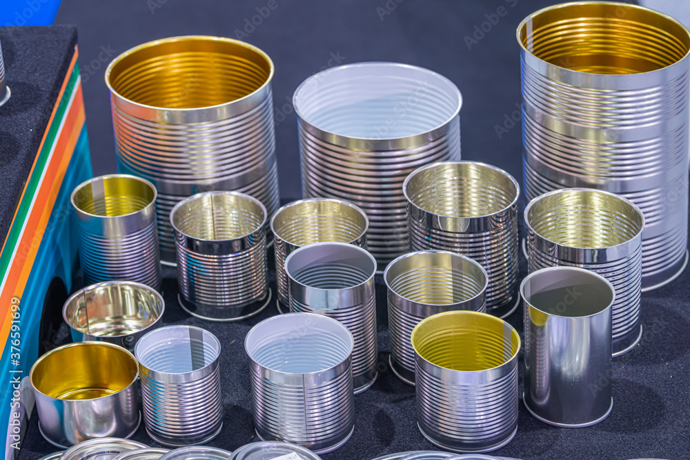 Collections of Canned food for new design. Different sizes of Aluminum ...