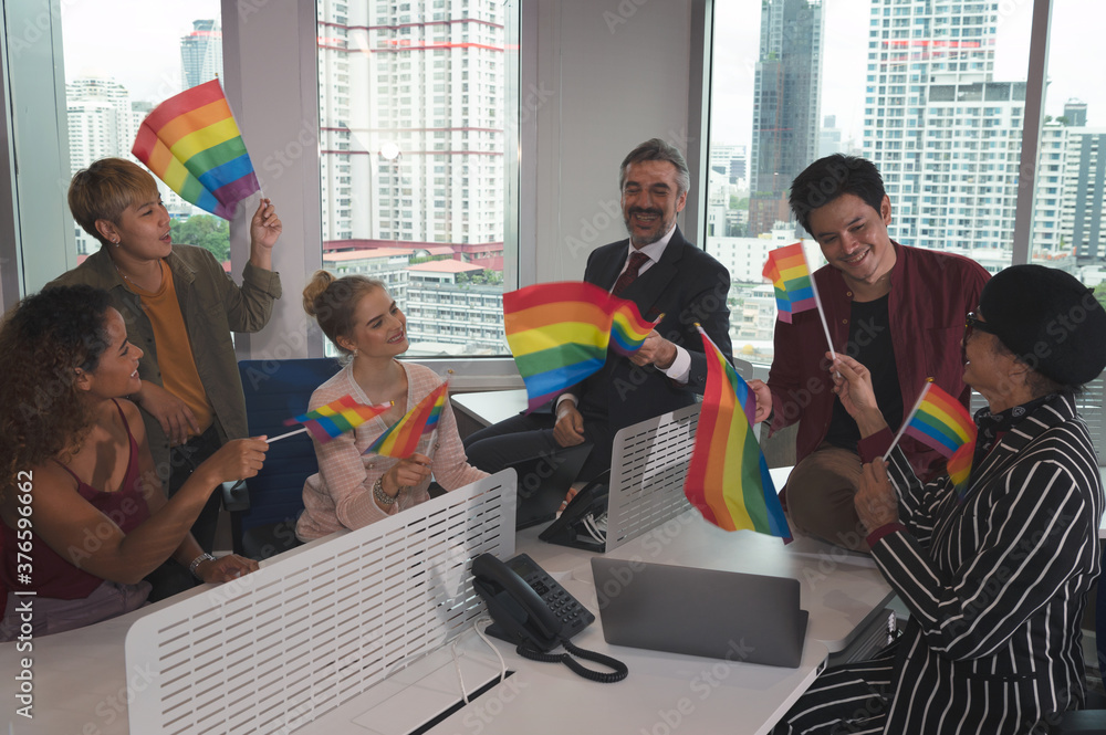Group Of Business People With Diverse Genders Lgbt Celebrate Lgbt