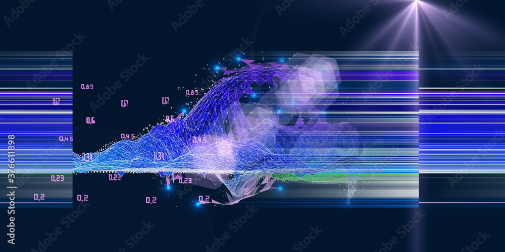 Abstract Analyze Algorithm Artificial Intelligence Data Background Quantum Computimg Concept