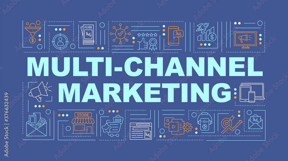 Multi-channel marketing word concepts banner. Branding strategy ...