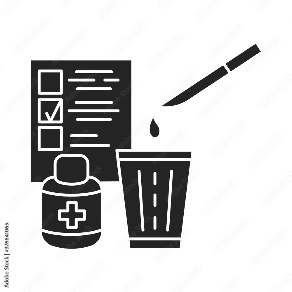 Immunization black glyph icon. Immune system protection in children ...