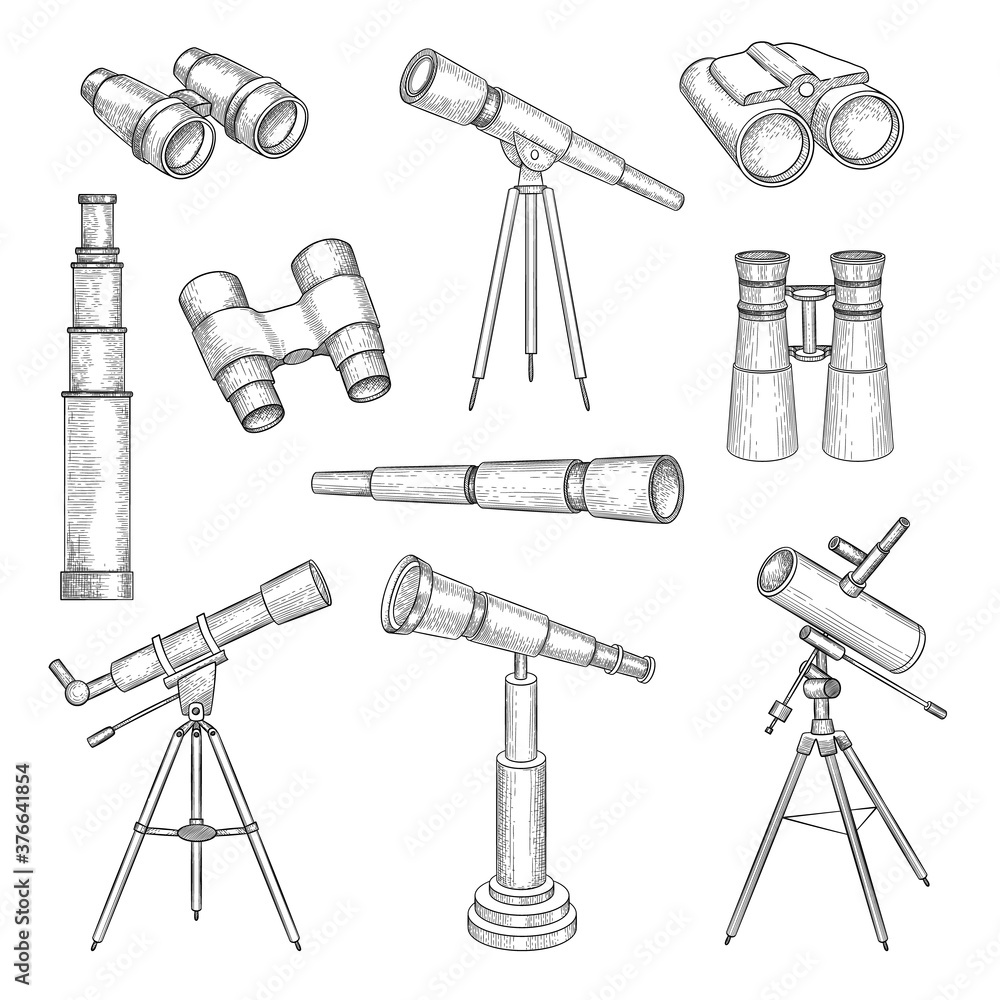 Optical Telescope Drawing