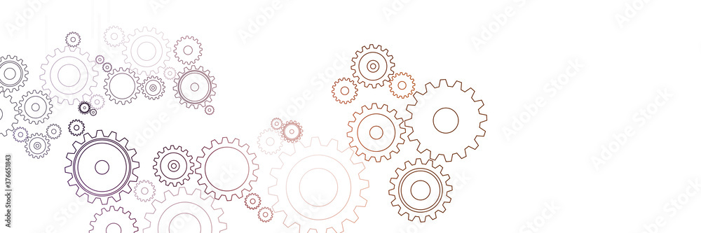 Large cog wheels on the headline background Stock Photo | Adobe Stock