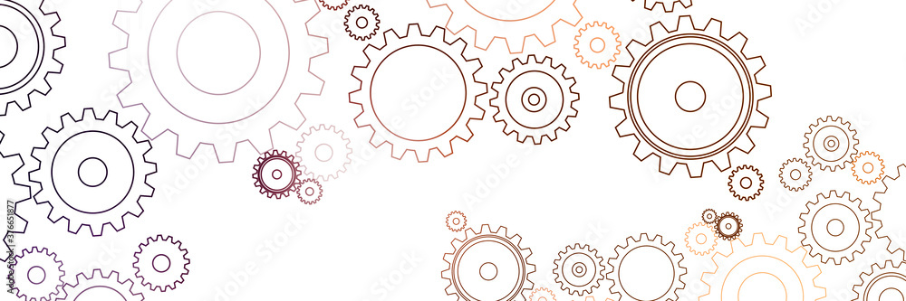 Large cog wheels on the headline background Stock Photo | Adobe Stock