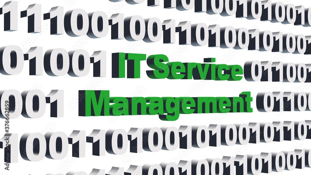 ITSM Information Technology Service Management concept - green ...