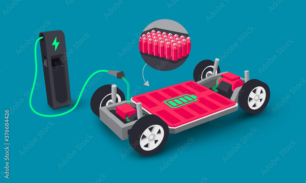 Modern electric car modular platform board charging battery pack ...