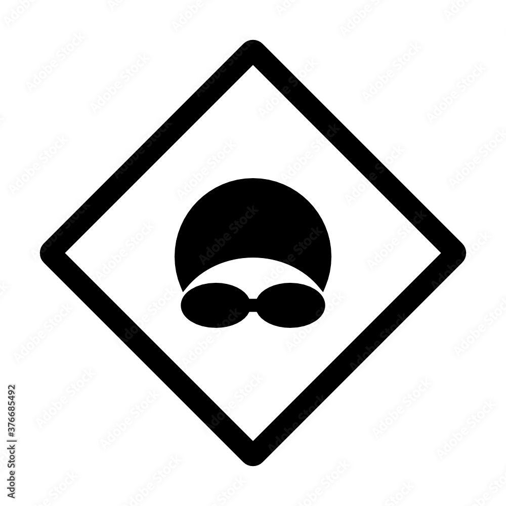 Use Caps and Goggles while Swimming Concept Vector Blue Color Icon ...