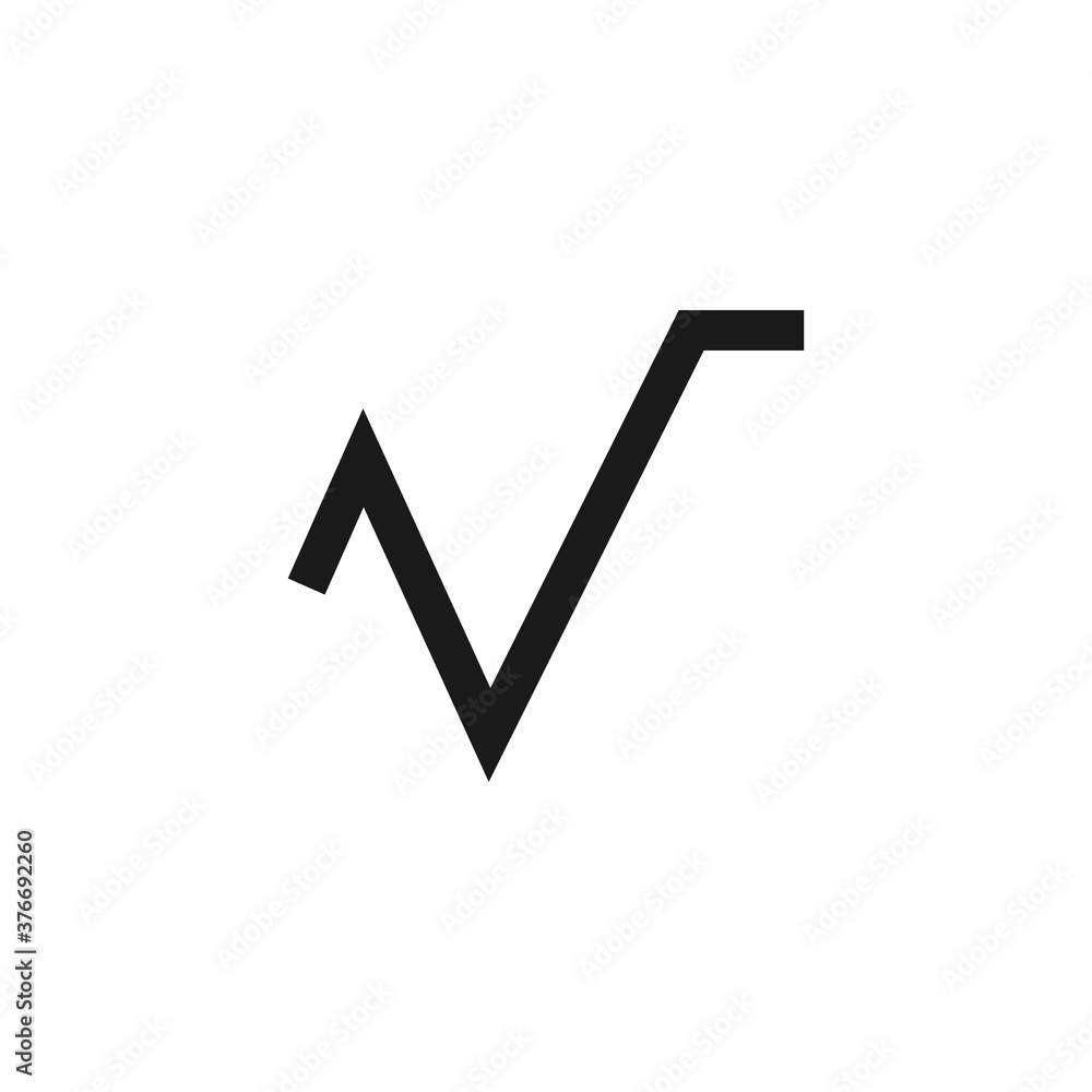 Mathematical root icon. Mathematics symbol modern, simple, vector, icon ...