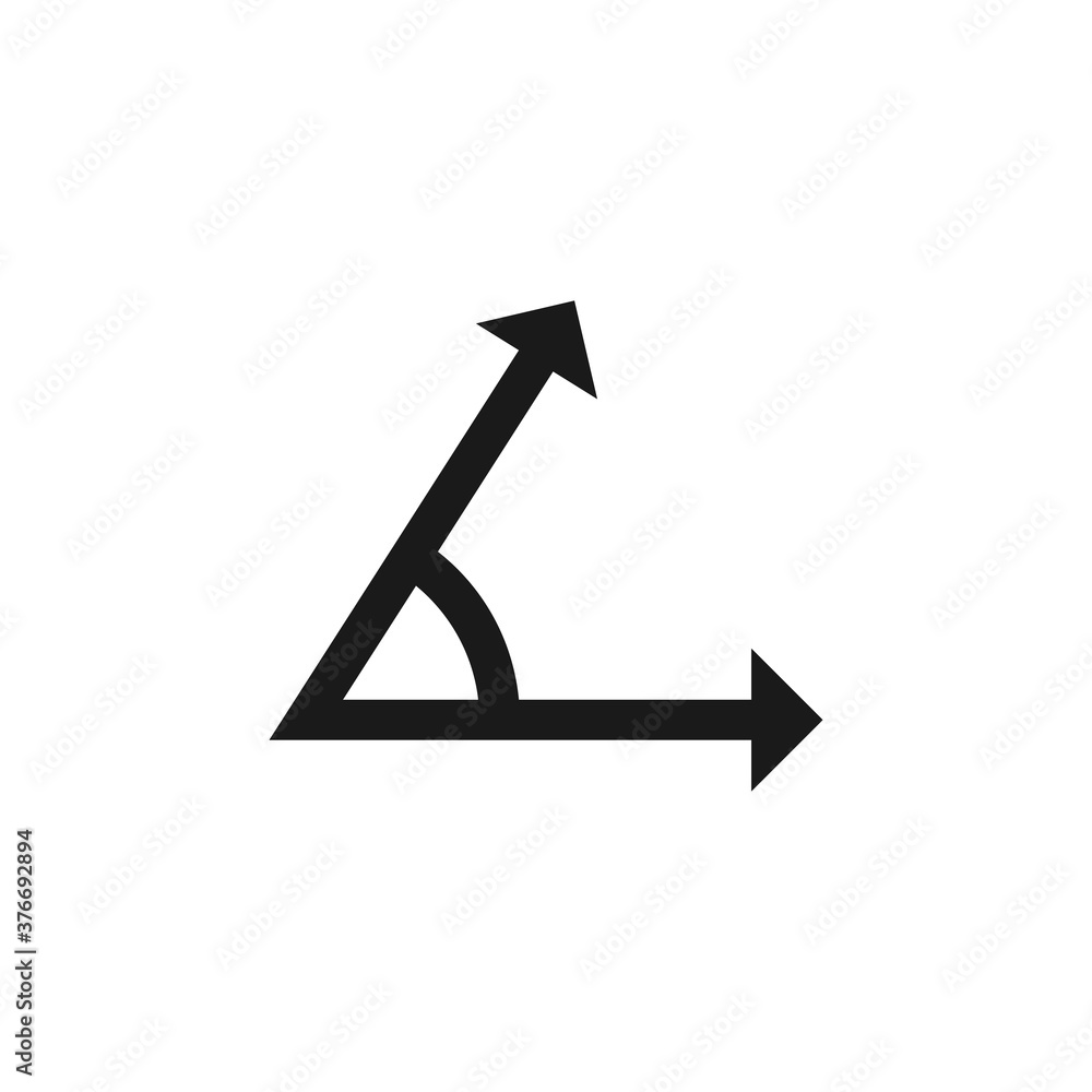 Acute angle icon. Mathematics symbol modern, simple, vector, icon for ...