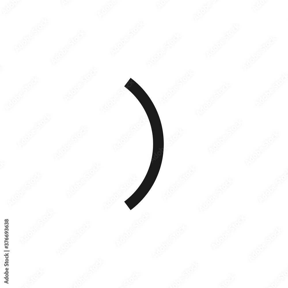 Bracket icon. Math symbol modern, simple, vector, icon for website ...