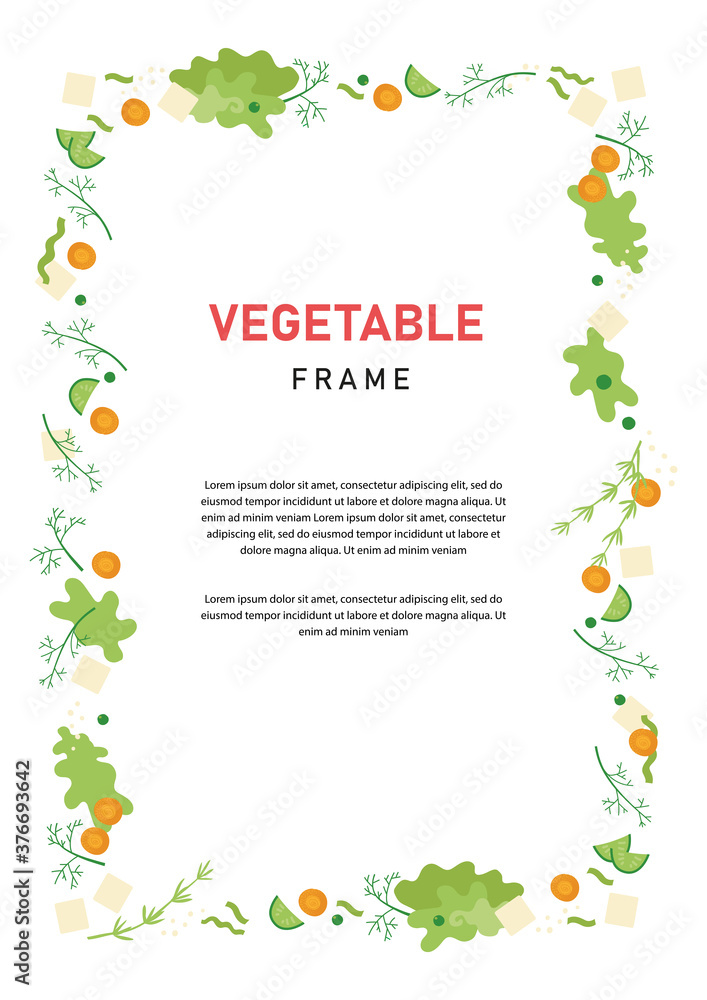 Vegetables. Design elements for menu, certificate, organic and natural ...