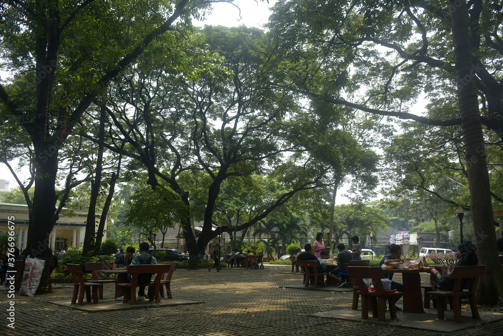 Quezon memorial circle outdoor park in Quezon City, Philippines Stock ...