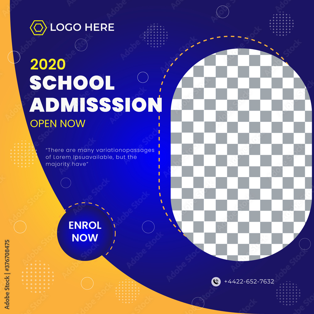 School admission banner design Stock Vector | Adobe Stock