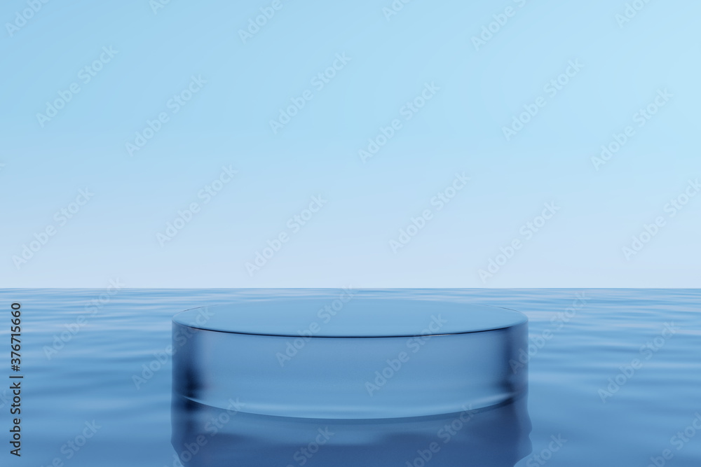 Water product display podium. 3D rendering Stock Illustration | Adobe Stock