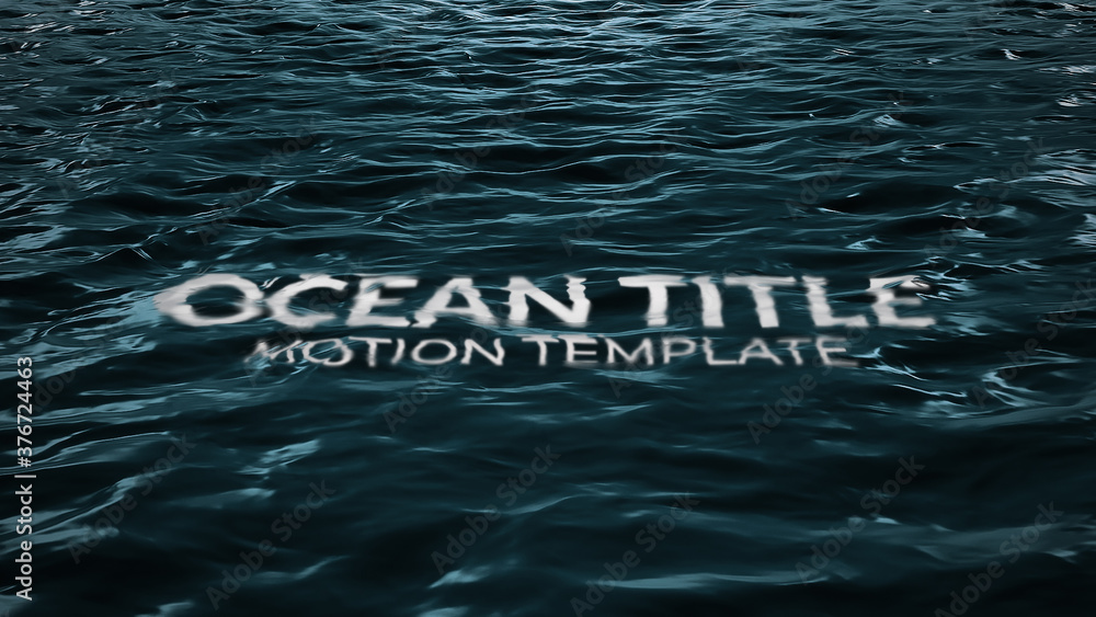 Ocean Title Reveal Stock Template | Adobe Stock