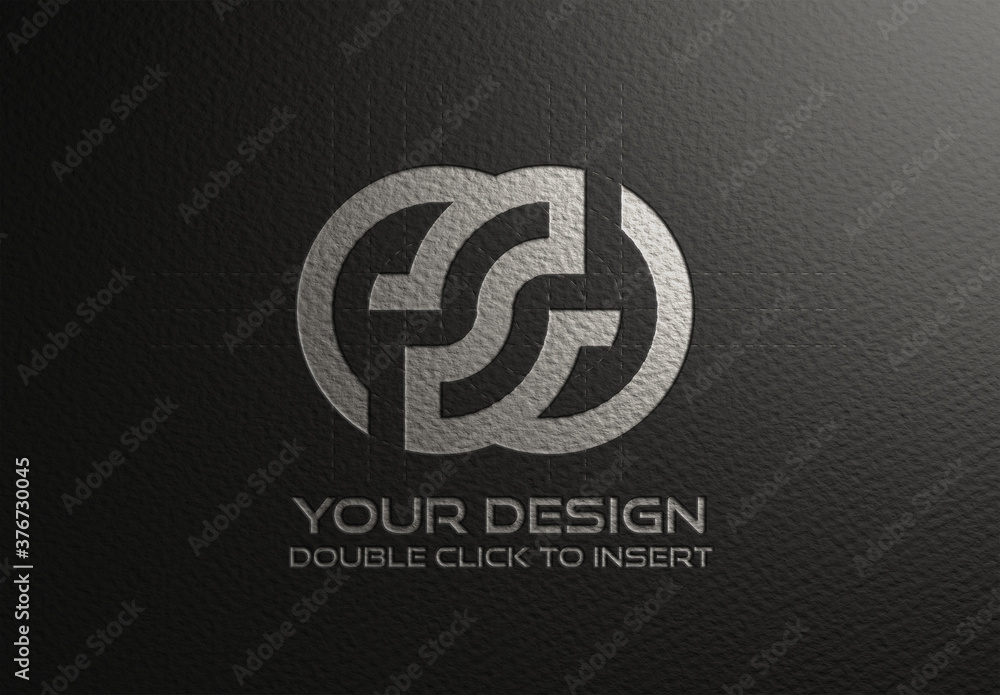 Debossed Logo Mockup on Paper Texture Stock Template | Adobe Stock