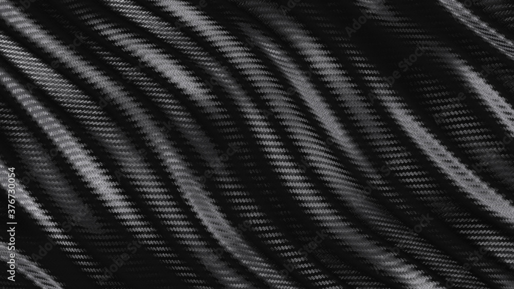 Carbon wave texture pattern background. Dark with lighting. 3D ...