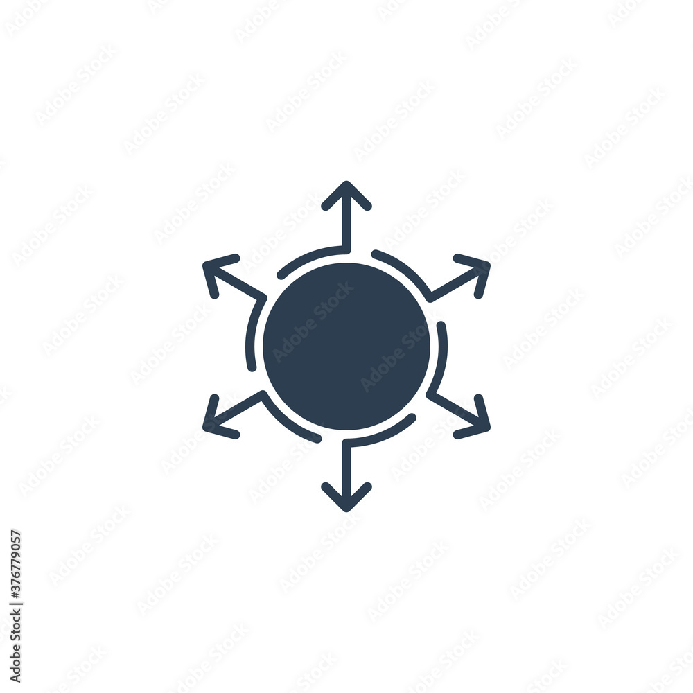 Grow expand spread your company idea influence concept elements icon ...