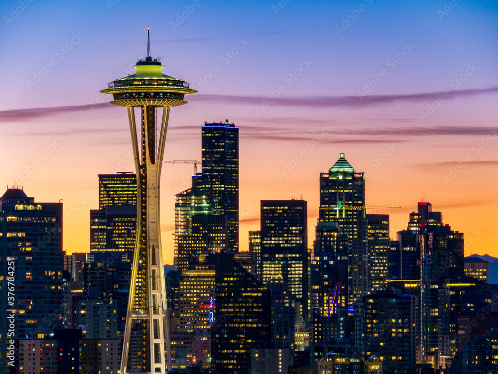 Seattle Skyline Sunrise