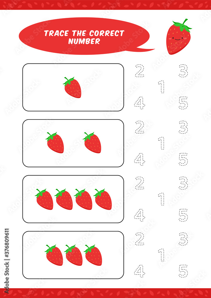 preschool counting learn worksheet tracing writing number activity ...