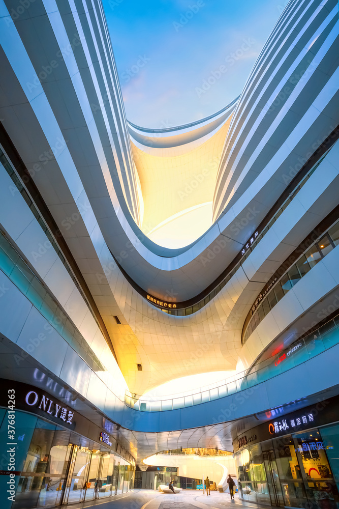 Beijing, China - Jan 12 2020: Galaxy Soho Building is an urban complex ...