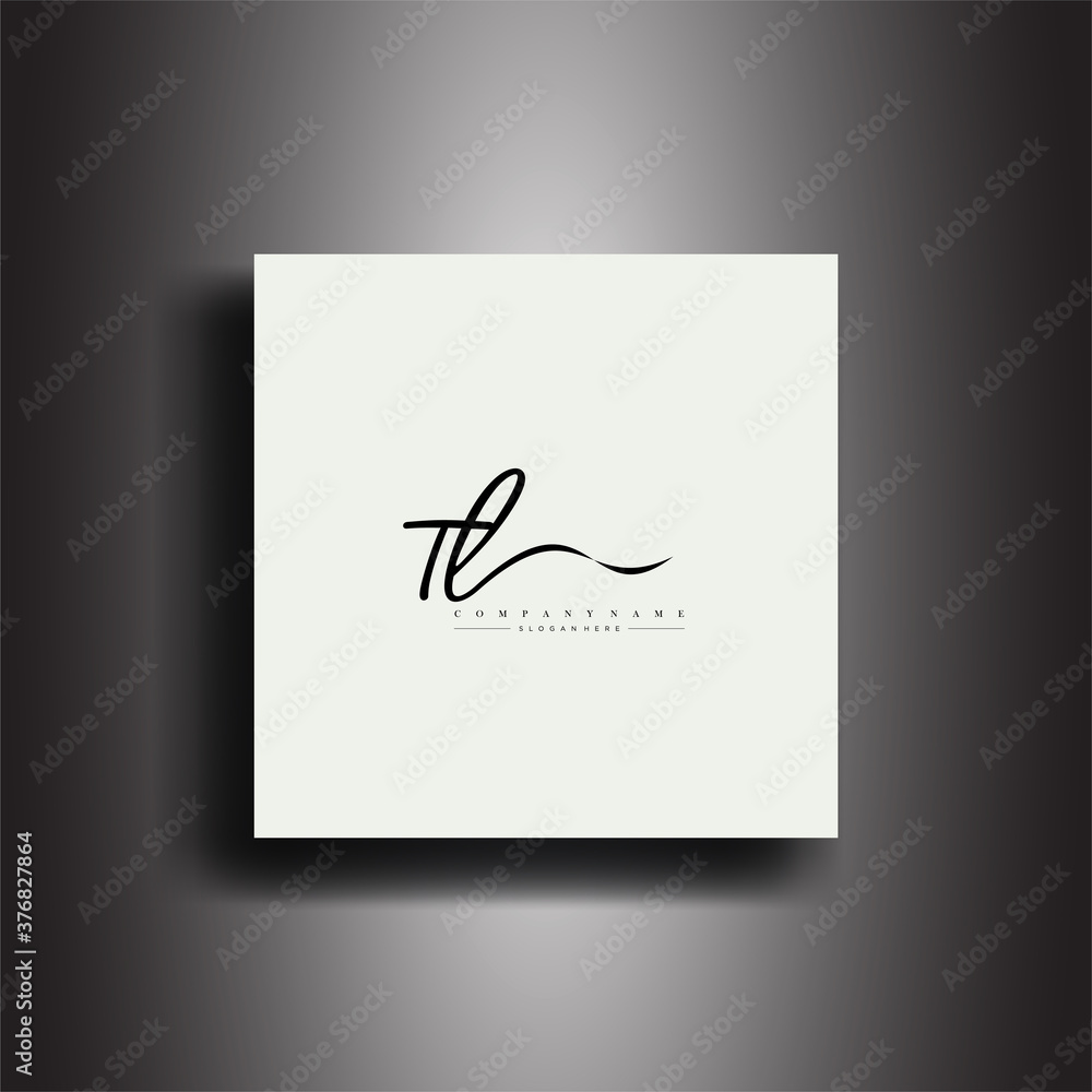 TL Signature style monogram.Calligraphic lettering icon and handwriting ...