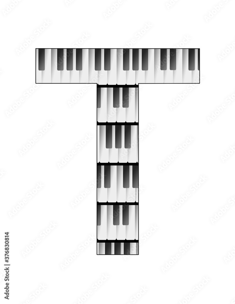design for backgrounds of musical themes with the letter T Stock ...