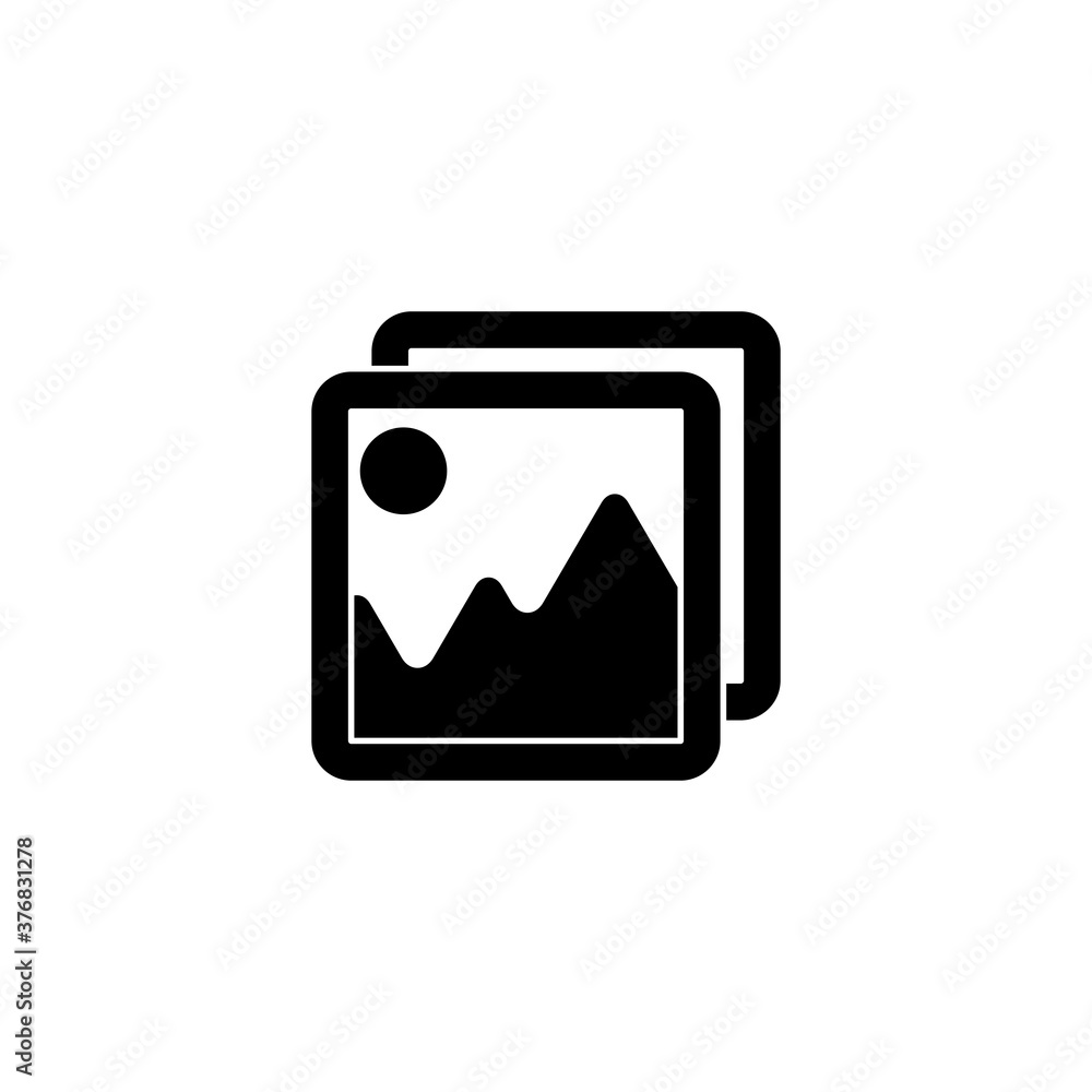 gallery icon vector symbol isolated illustration white background Stock ...