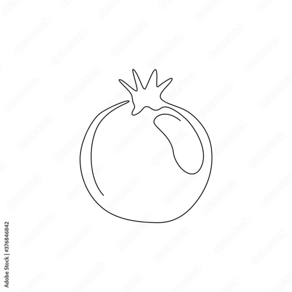 Pomegranate Line Drawing