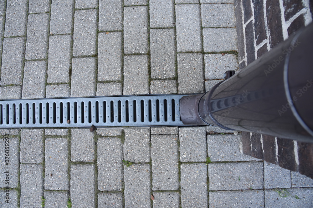 Contemporary landscape technology rain water pipe drain system of house ...