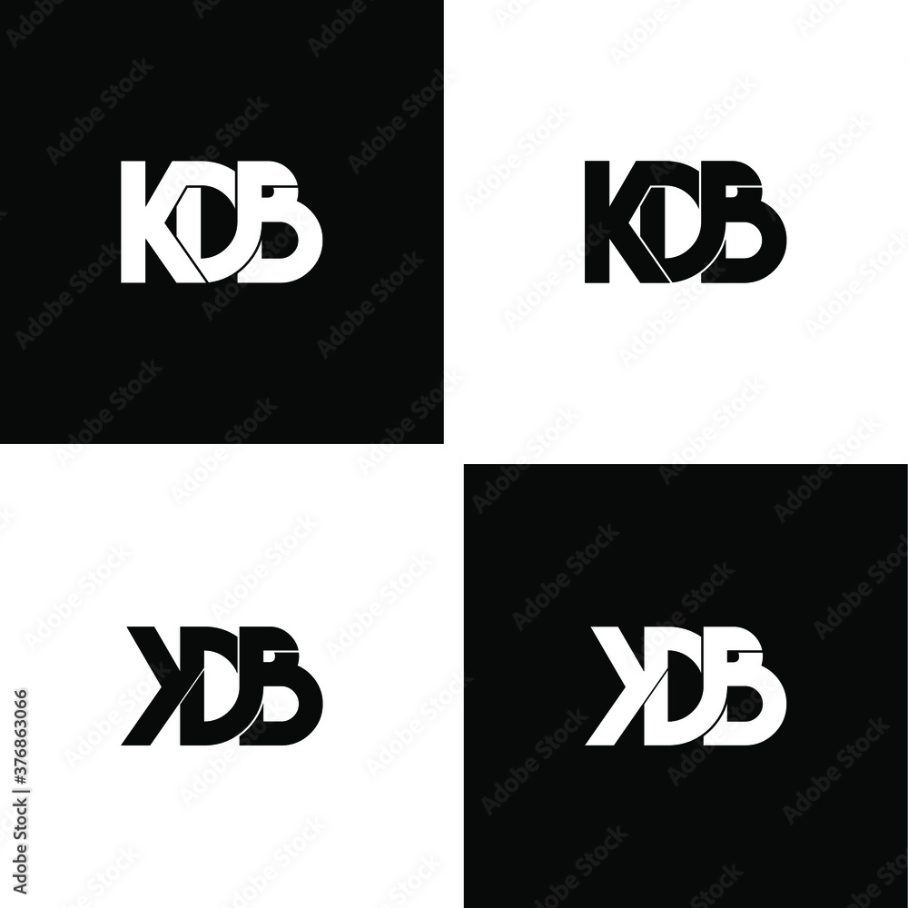 kdb letter original monogram logo design Stock Vector | Adobe Stock