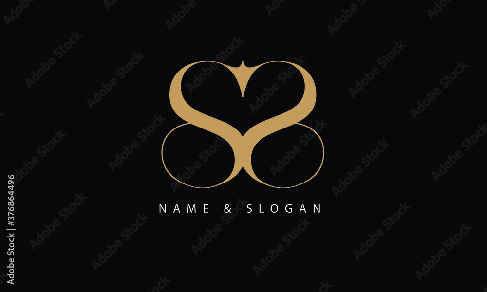 Vetor de SS, S abstract letters logo monogram do Stock | Adobe Stock