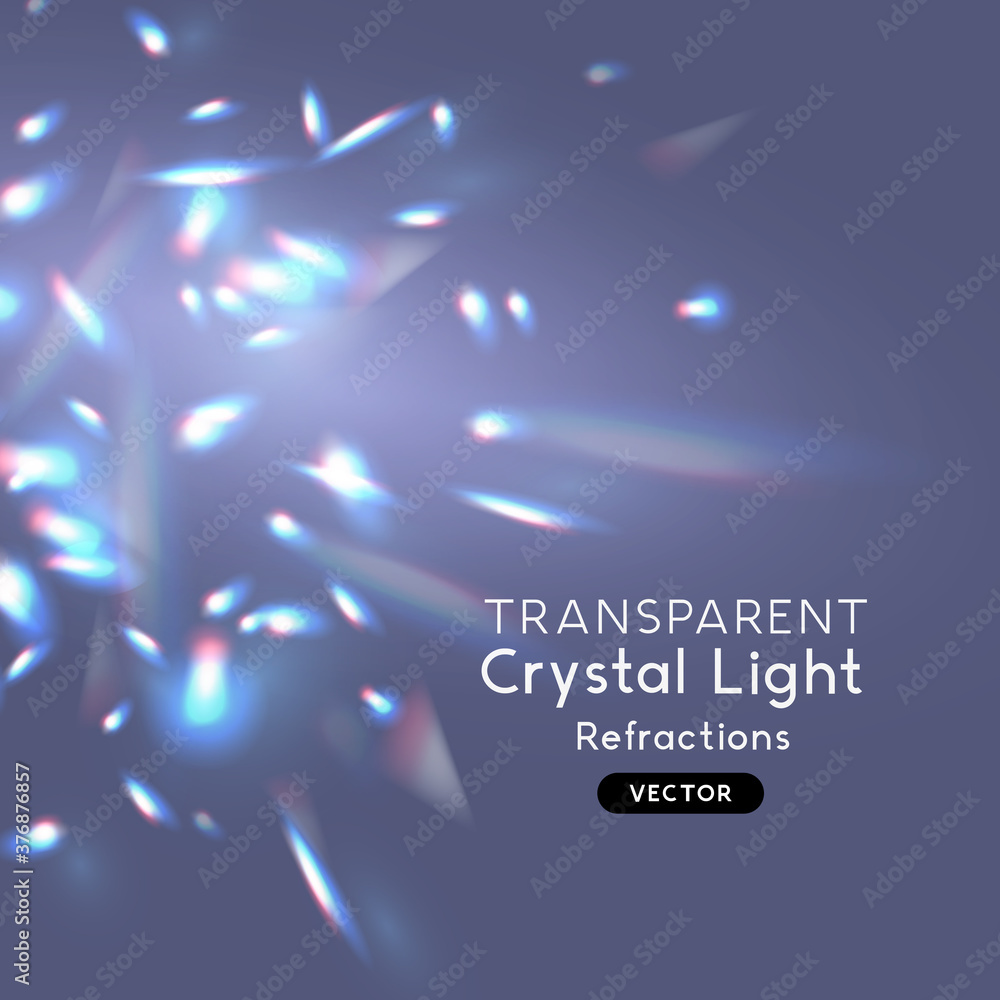 Crystal light effect reflections and refractions. Overlay pattern for ...