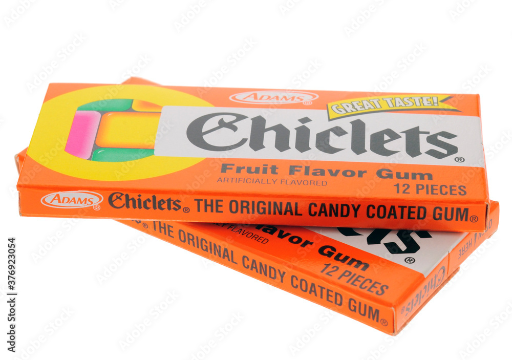 London, England - November 24, 2016: Box of Chiclets Fruit Flavoured ...