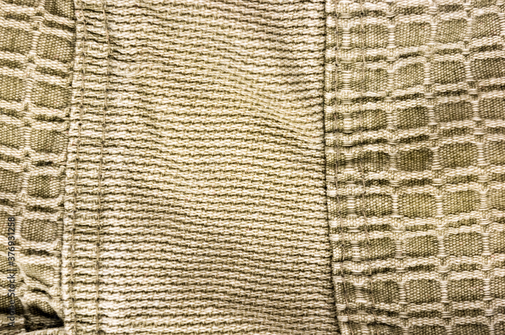 clothing items stonewashed cotton fabric texture with seams, clasps ...