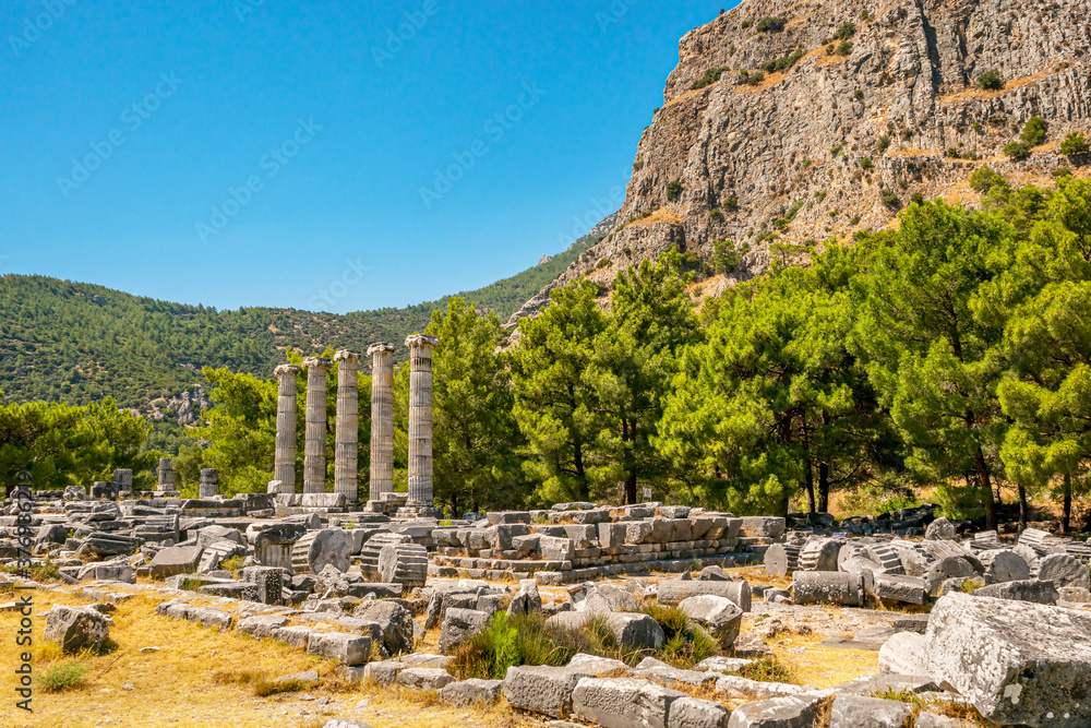 Priene was an ancient Greek city of Ionia located at the base of an ...