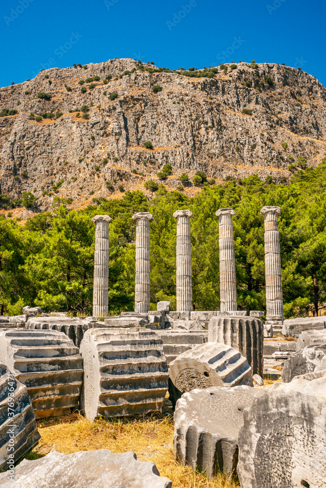 Priene was an ancient Greek city of Ionia located at the base of an ...