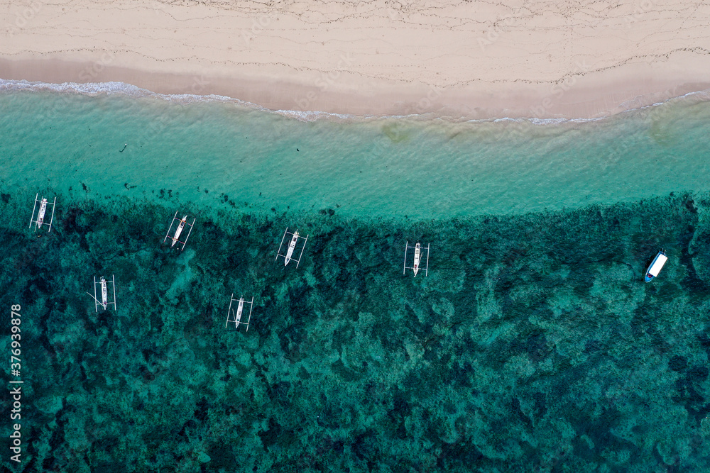 Bird's eye view of Nusa Dua beach in Bali, Indonesia. Stock Photo ...