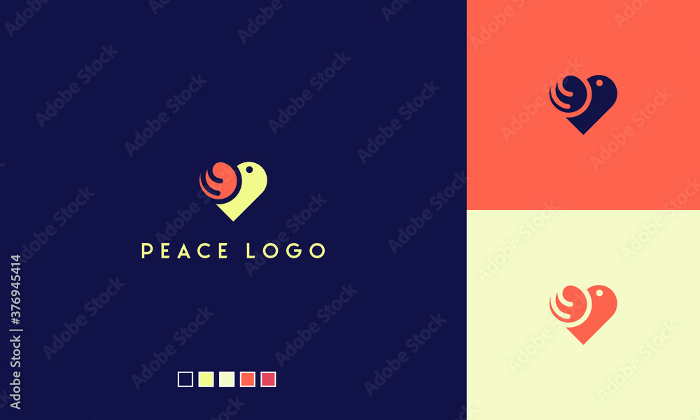 Vector icon and logo peace and charity. Editable outline stroke size ...