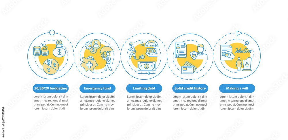 Best savings strategies vector infographic template. Way to save money ...
