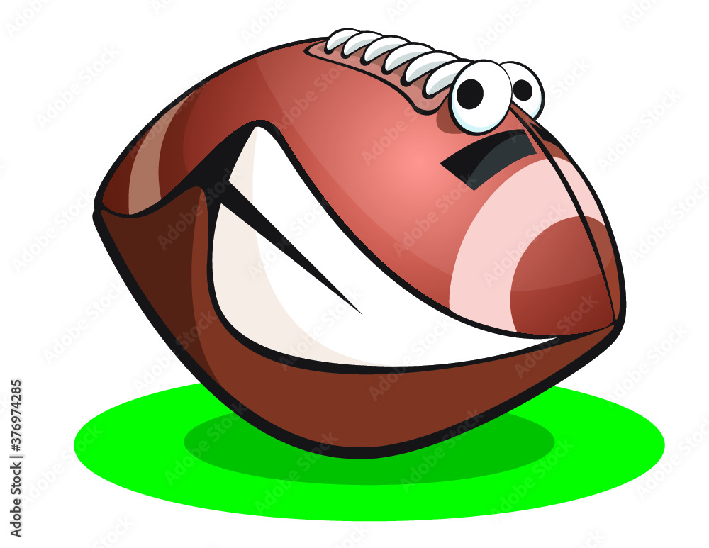 cartoon illustration of a football Stock Vector | Adobe Stock